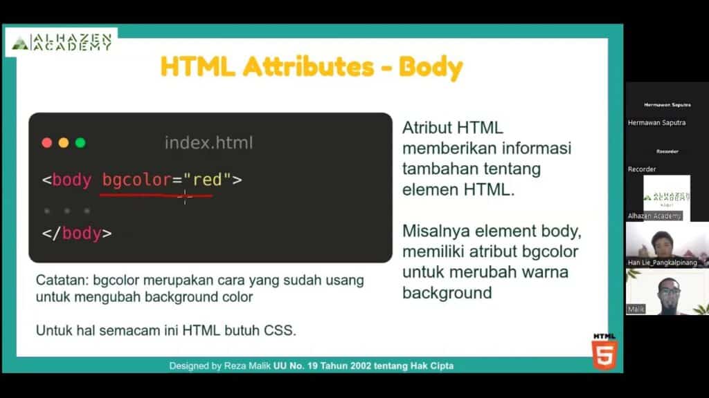 Kursus Front End Developer - Alhazen Academy